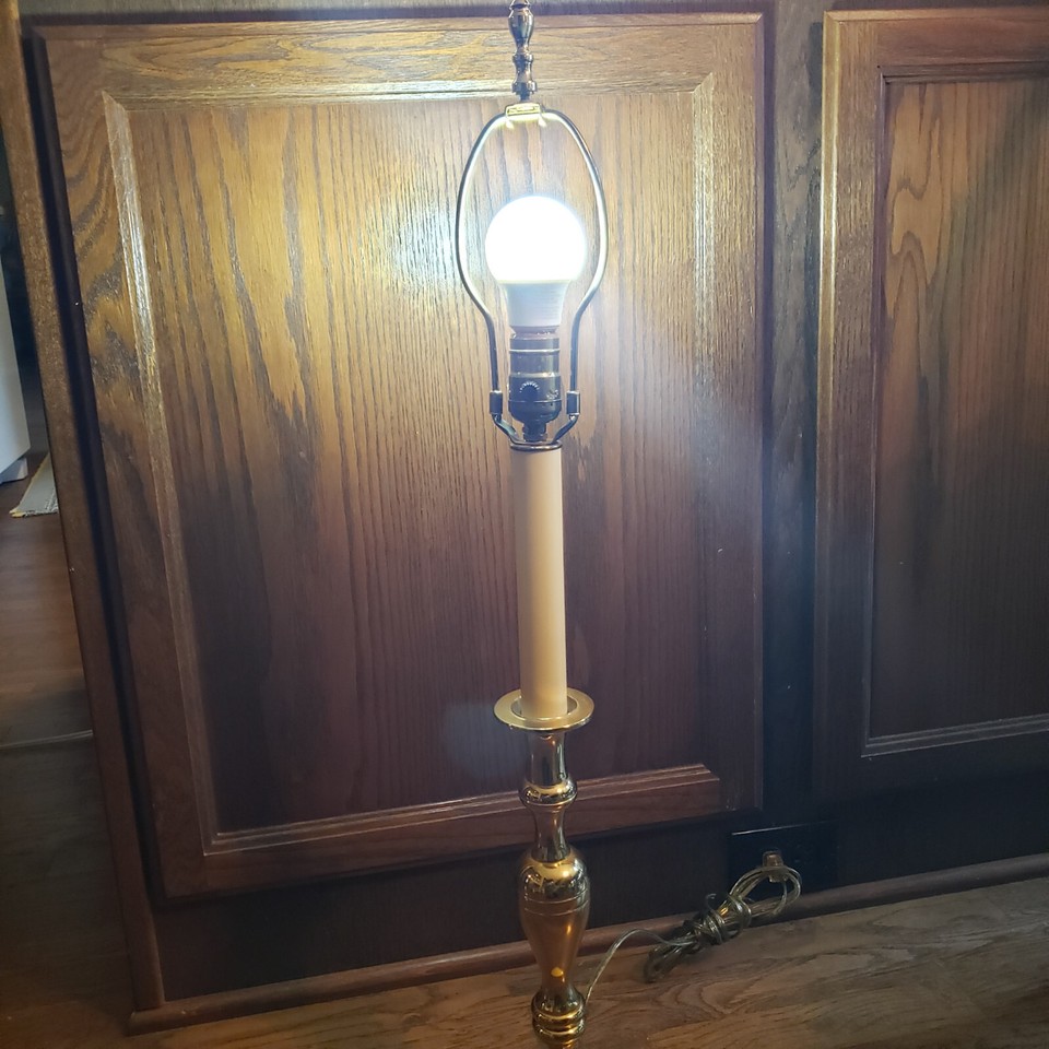 Baldwin Brass Candlestick Table Lamp NO SHADE 32" | eBay