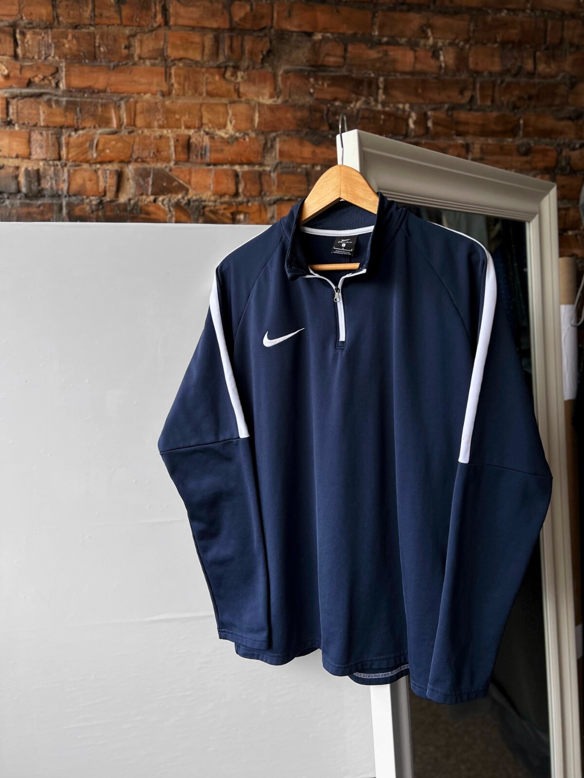 Nike Football Dry Academy Drill Half Zip Sweat In Navy Sports Swoosh ...