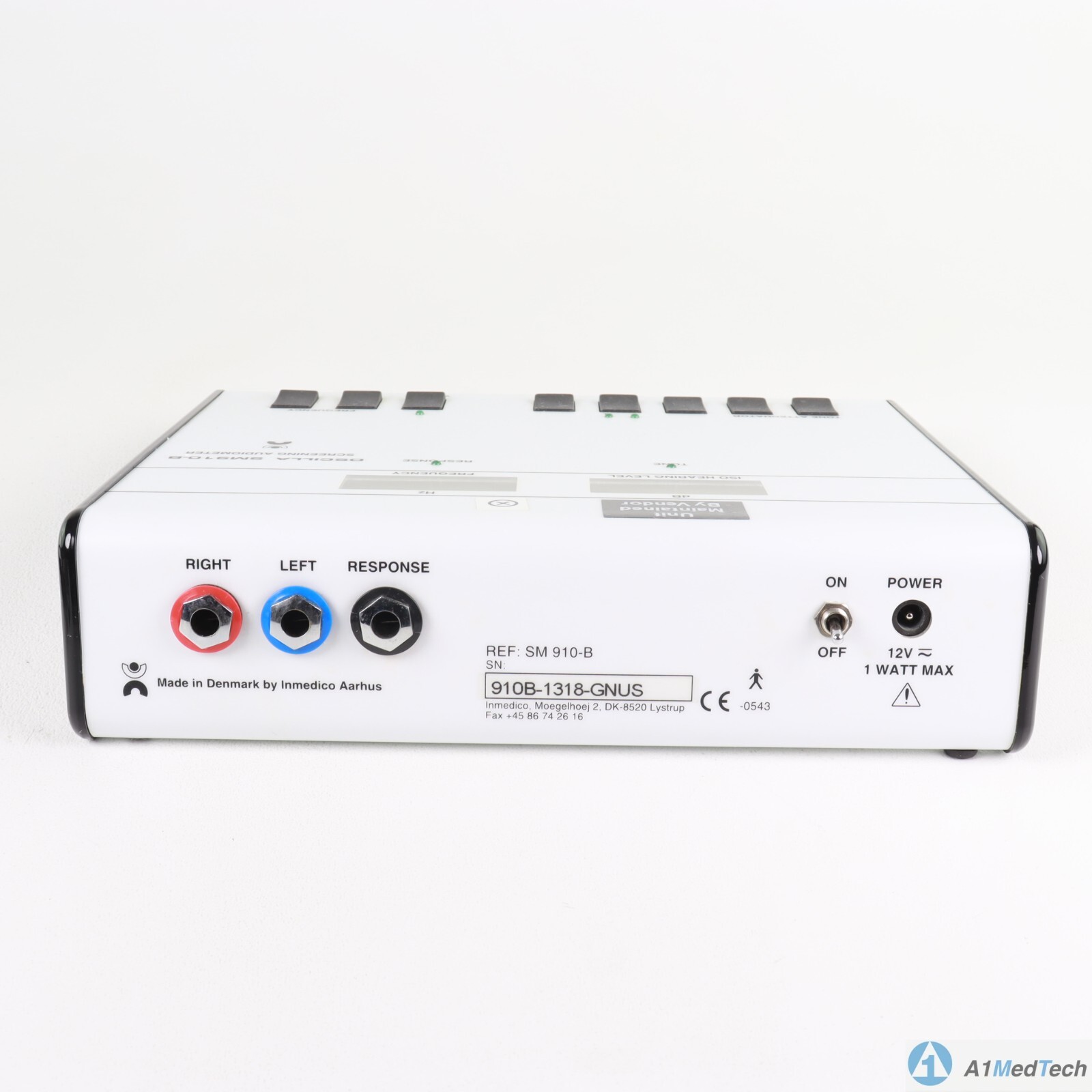 Oscilla Model SM910-B Screening Audiometer W/ Headphone, Probe & Power ...