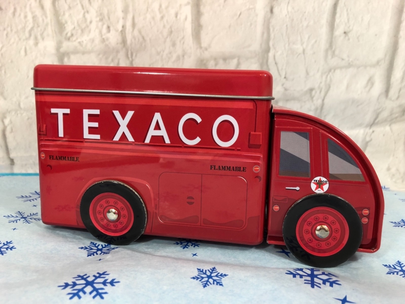 Open Roads Brand Red TEXACO Fuel Tank Truck Rolling Storage Tin ...