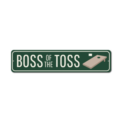 Boss Of The Toss Sign, Corn Hole Winner, Bags Tournament Game Metal ...