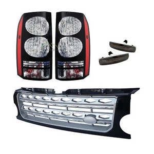 LAND ROVER DISCOVERY 3 BLACK LED TAIL LIGHTS & DISCO 4 FRONT GRILLE ...