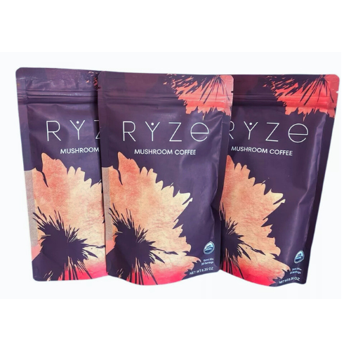 3 Pack Ryze Organic Mushroom Coffee W/ 2 RYZE Spoon 100% Authentic FREE ...