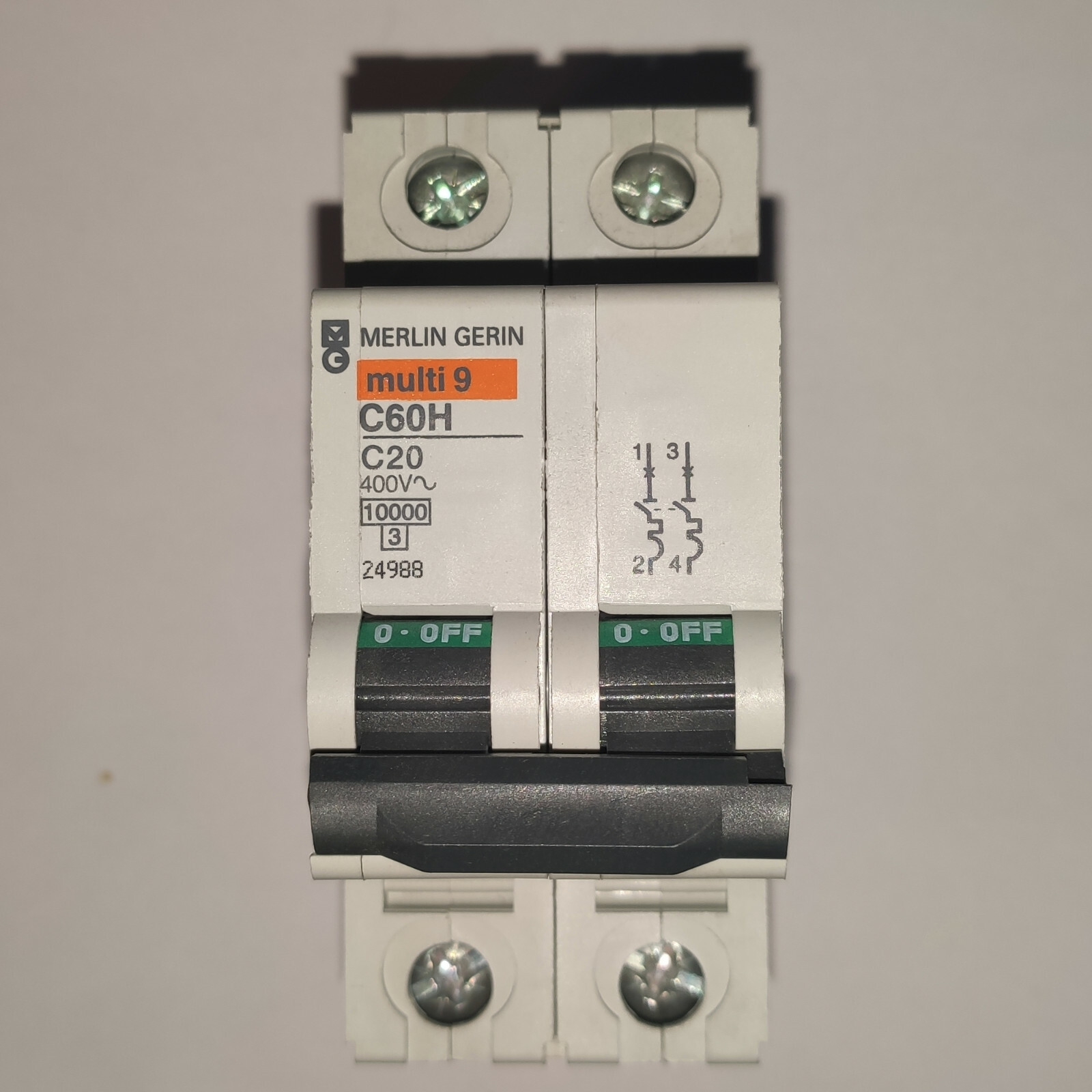 Schneider / Merlin C60H C20A 2P 20A circuit breaker 24988 ...