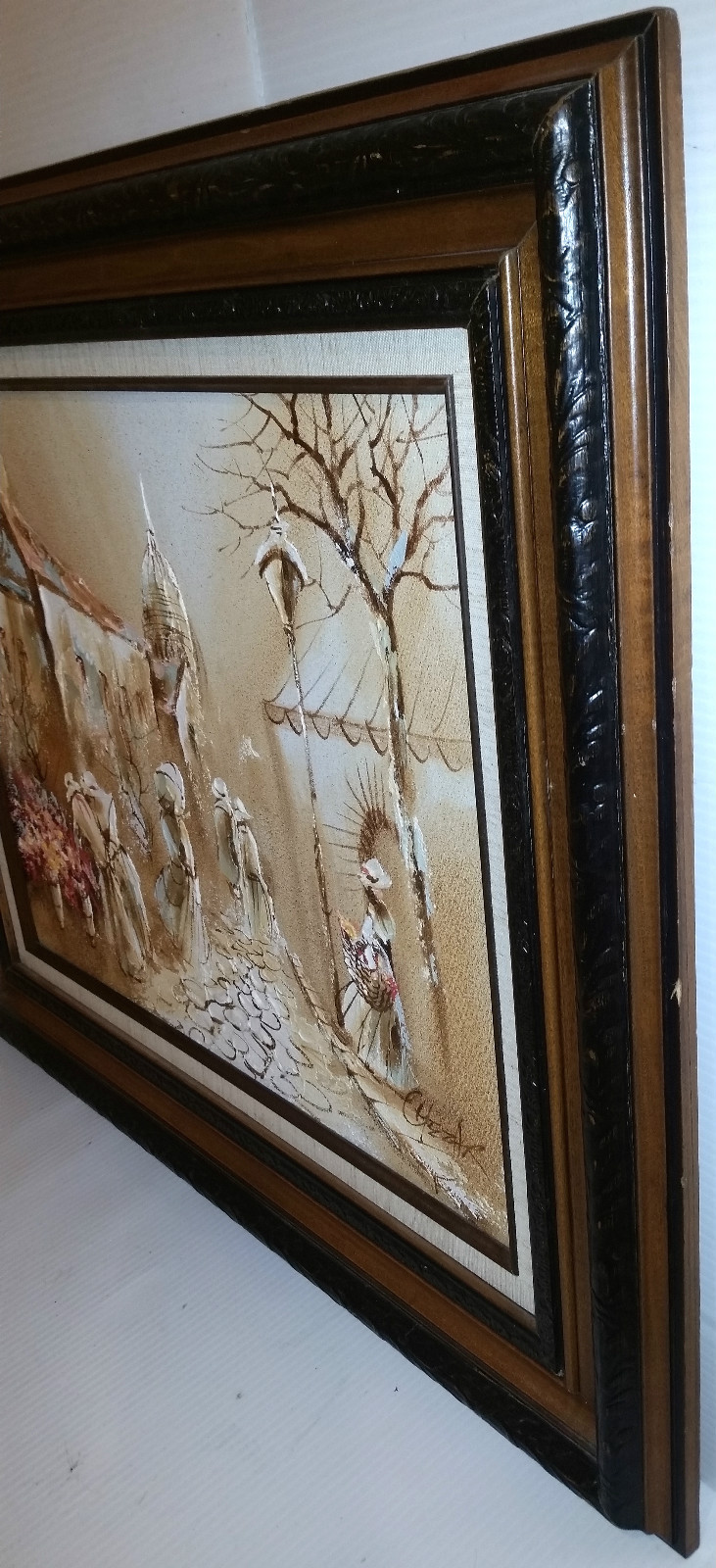 Boris Chezar (1913-2008) Original Oil/Sand Painting (SIGNED) 27"x 24 ...