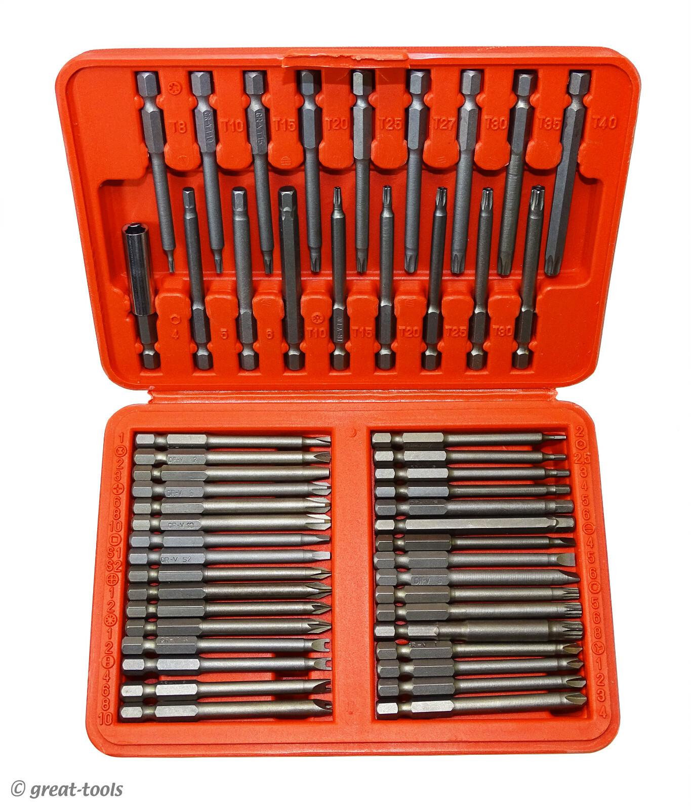 1/4” QUICK CHANGE DRIVER BITS – 50-pc security bit set – 3” long hand ...