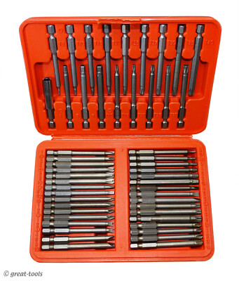 1/4” QUICK CHANGE DRIVER BITS – 50-pc security bit set – 3” long hand ...
