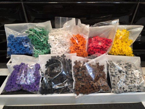 PLUS - PLUS BLOCKS Huge Lot of 820 Interlocking Blocks - 10 Colors ...