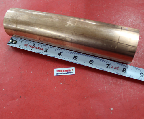2" Diameter C110 COPPER ROUND ROD 8" long H04 Solid CU New Lathe Bar ...