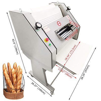 110V Baguette Shaping Machine Baguette Bread Dough Moulder 600-1800 pcs ...
