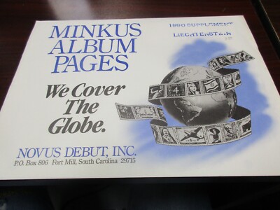 "MINKUS" ALBUM PAGES 1990 SUPPLEMENT LIECHTENSTEIN W/FREE SHP. | eBay