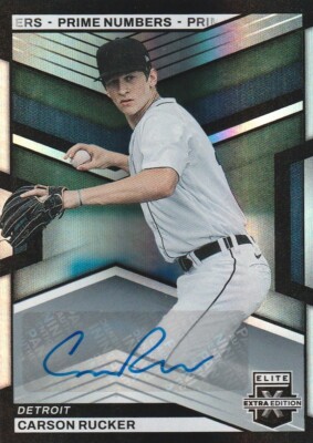 CARSON RUCKER 2023 PANINI ELITE EXTRA EDITION PRIME NUMBERS SIGNATURES ...
