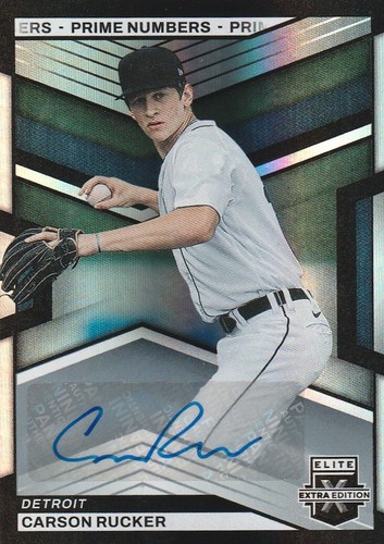 CARSON RUCKER 2023 PANINI ELITE EXTRA EDITION PRIME NUMBERS SIGNATURES ...