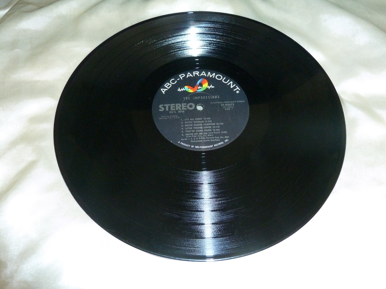 1963 vintage 33 lp vinyl record the impressions ABC par 405 EXCELLENT ...