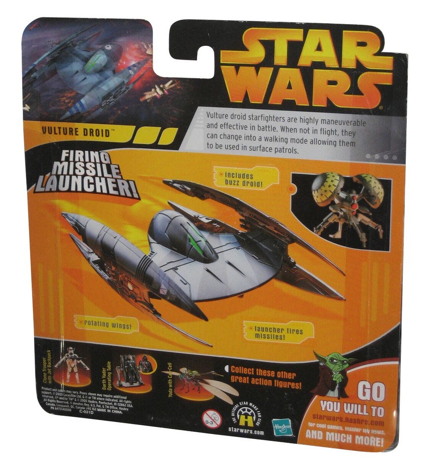Star Wars Revenge of The Sith Vulture Droid Ship w/ Firing Projectile ...