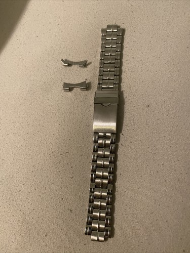 NOS Vintage 20mm Stainless Steel Watch Bracelet, End Links Included | eBay