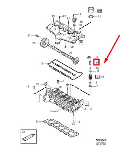 VOLVO C30 Engine Valve Lifter 31251885 NEW GENUINE | eBay