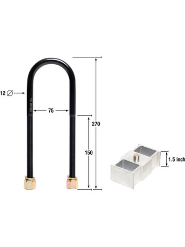 Whiteline Rear Lowering Block Kit 1.5 fits Ford Courier 2.6 PH i ...