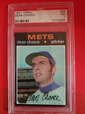 1971 Topps #36 Dean Chance Mets PSA 7 NM | eBay