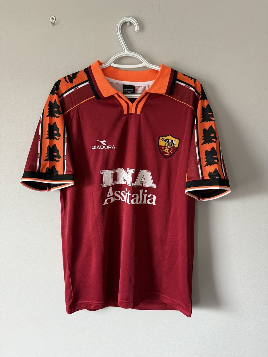 Francesco Totti AS Roma New Men's Retro Vintage Diadora Francesco Totti AS Roma New Men's Retro Vintage Diadora