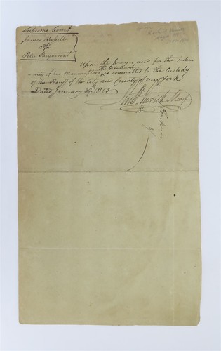 Original Manuscript Signed by Richard Varick Mayor of New York Dated ...