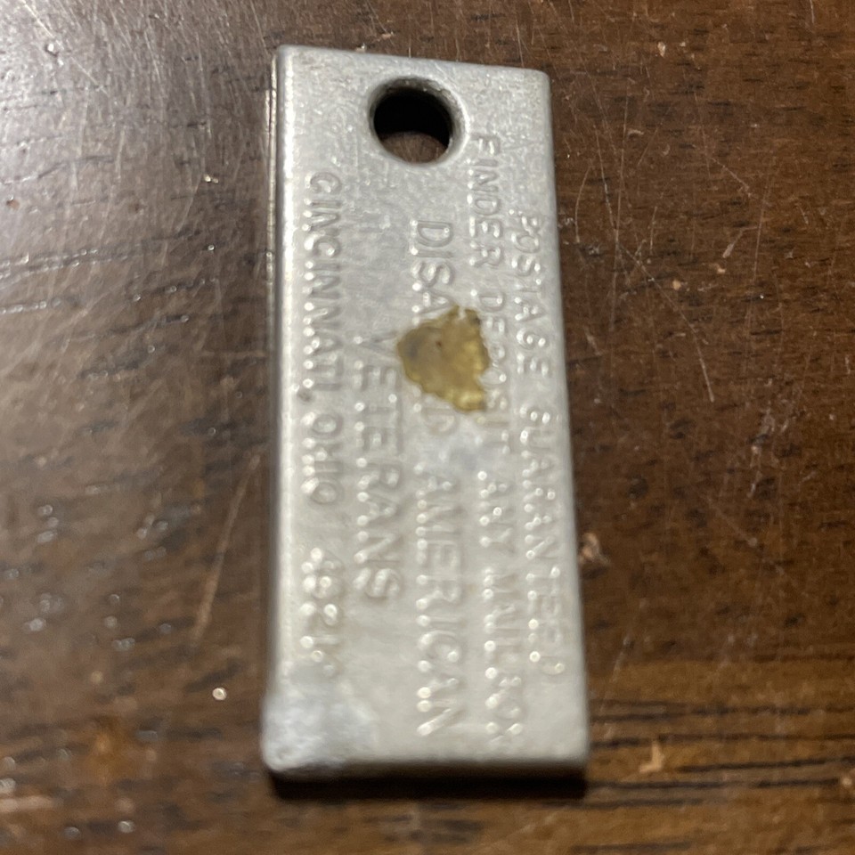 VINTAGE 1974 MISSISSIPPI DAV KEYCHAIN LICENSE PLATE TAG DISABLED VET MS ...