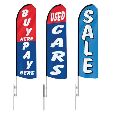 EZ Line Used Car Dealership Swooper Feather Flag 15ft Auto Sales 3 ...