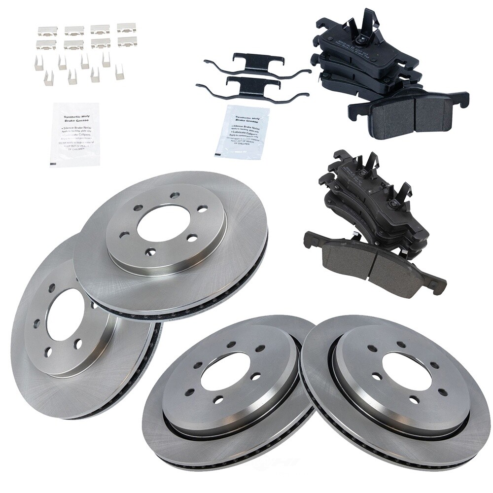 Disc Brake Kit-Semi-Metallic Brake Pad and Rotor Kit TRQ BKA11513 for ...