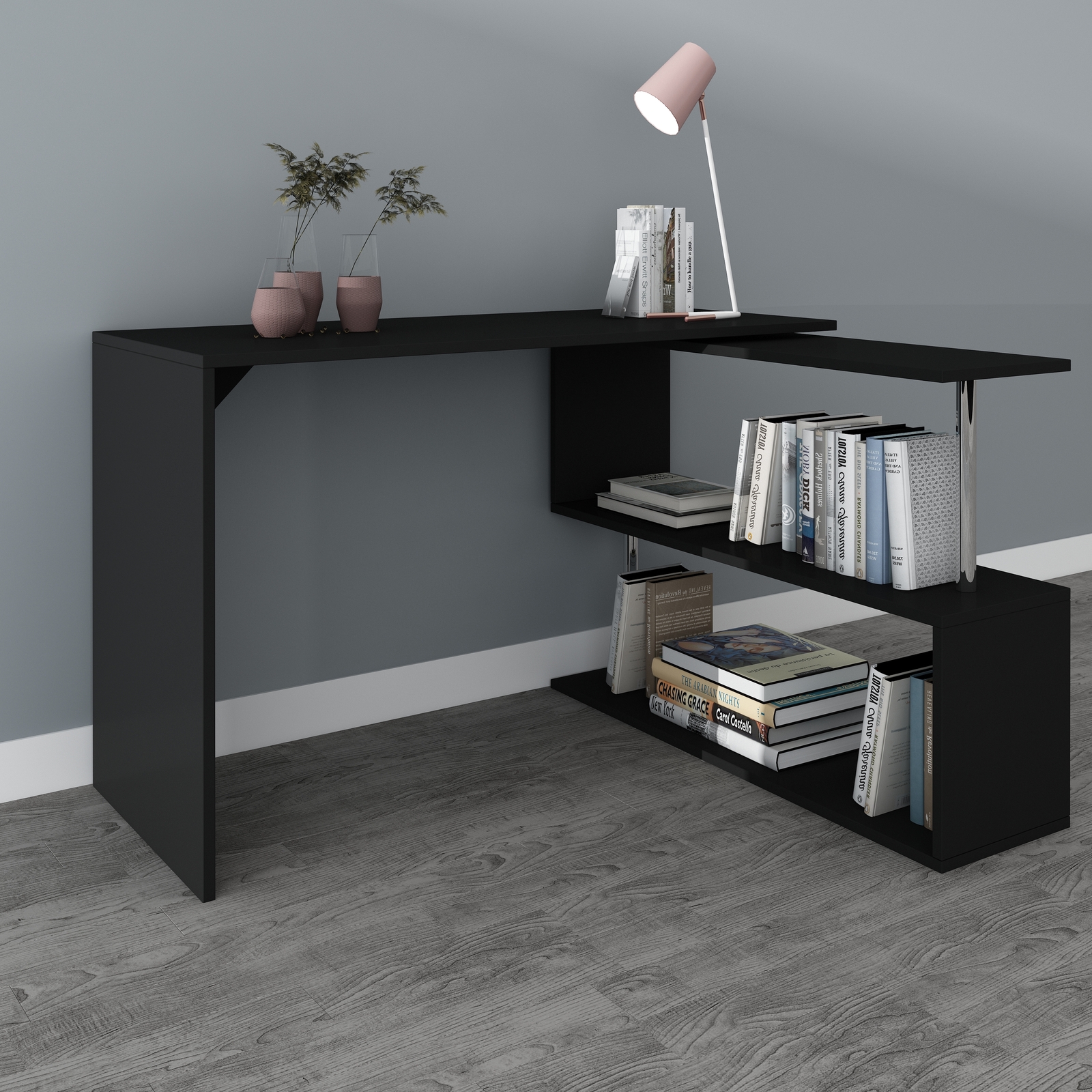 WestWood rotierender L-Form Ecke Computer Schreibtisch Heim Büro Tisch ...