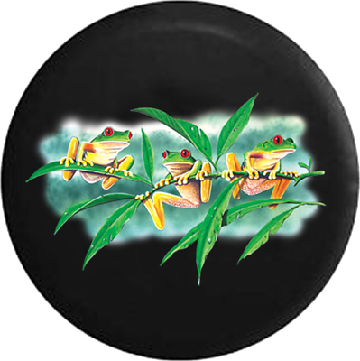 Spare Tire Cover Green Tree Frogs on Branch JK Accessories | eBay
