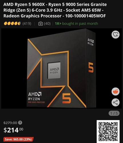 Pc Parts Bundle- Ryzen 9600x, 32gb XSky DDR5 RAM, Msi 240mm AIO Cooler ...