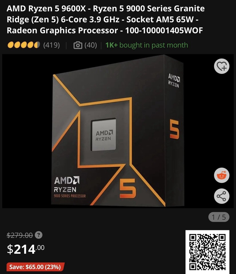 Pc Parts Bundle- Ryzen 9600x, 32gb XSky DDR5 RAM, Msi 240mm AIO Cooler ...