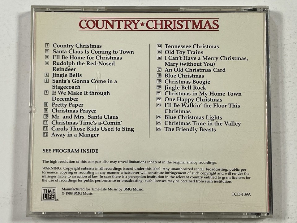 Time Life Country Christmas 2 CD 50 Songs George Strait Willie Nelson ...
