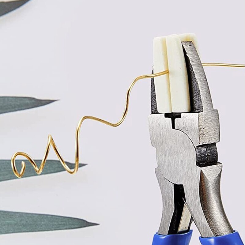 5Pieces Wire Looping Wrapping Step Mandrel Nylon Tip Chain Nose Plier ...