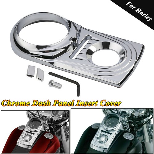 Chrome Dash Panel Insert Cover Die Cast Sculpted Fit For Harley Night ...