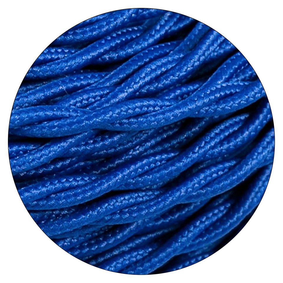 5M ROUND/TWIST 2 Core Braided Fabric Cable Light Vintage Retro Lighting ...