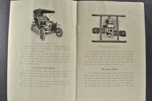 1905 Reo Motor Car Catalog Brochure Runabout Tonneau Touring Nice ...