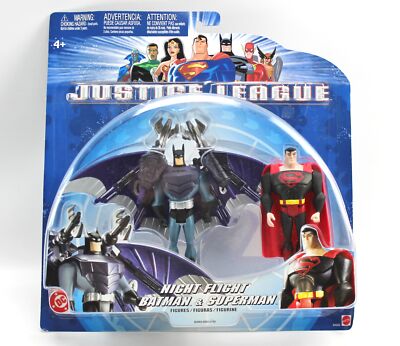 Justice League NIGHT FLIGHT Batman Superman 4.5" Action Figure Pack ...