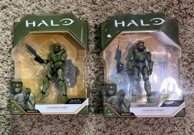 NEW! Lot Of 2 Master Chief Action Figures Series 1 & Series 2 New In ...