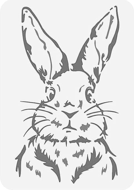 6.5"x10" Clear Plastic Stencil - Bunny Rabbit (RE239)***** | eBay