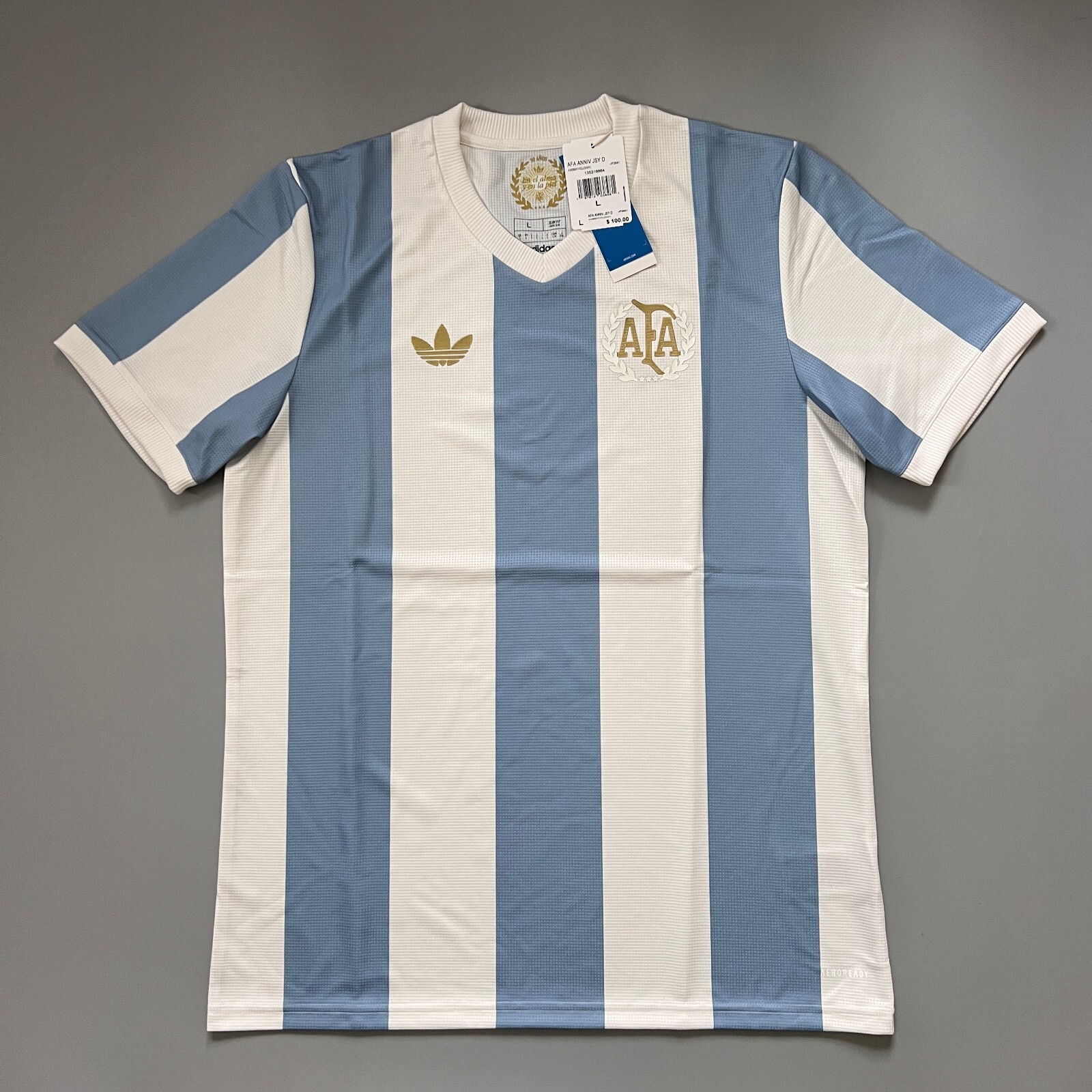 Argentina Jersey Anniversary 2024 Soccer Shirt JF2641 Adidas Mens Size ...