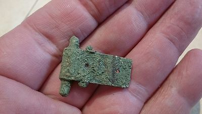 Very rare stunningly detailed Roman Bronze buckle plate once Gold ...