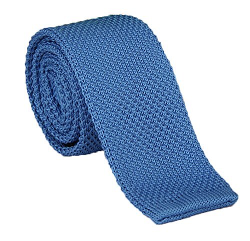 Men's Supper Skinny Knitted Tie Solid Colored Smart Casual Necktie One ...