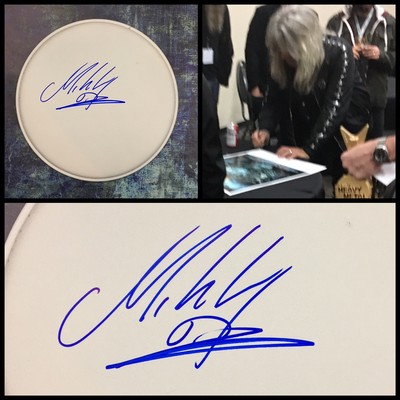 GFA Motorhead Drummer * MIKKEY DEE * Signed 10" Drumhead PROOF AD1 COA ...