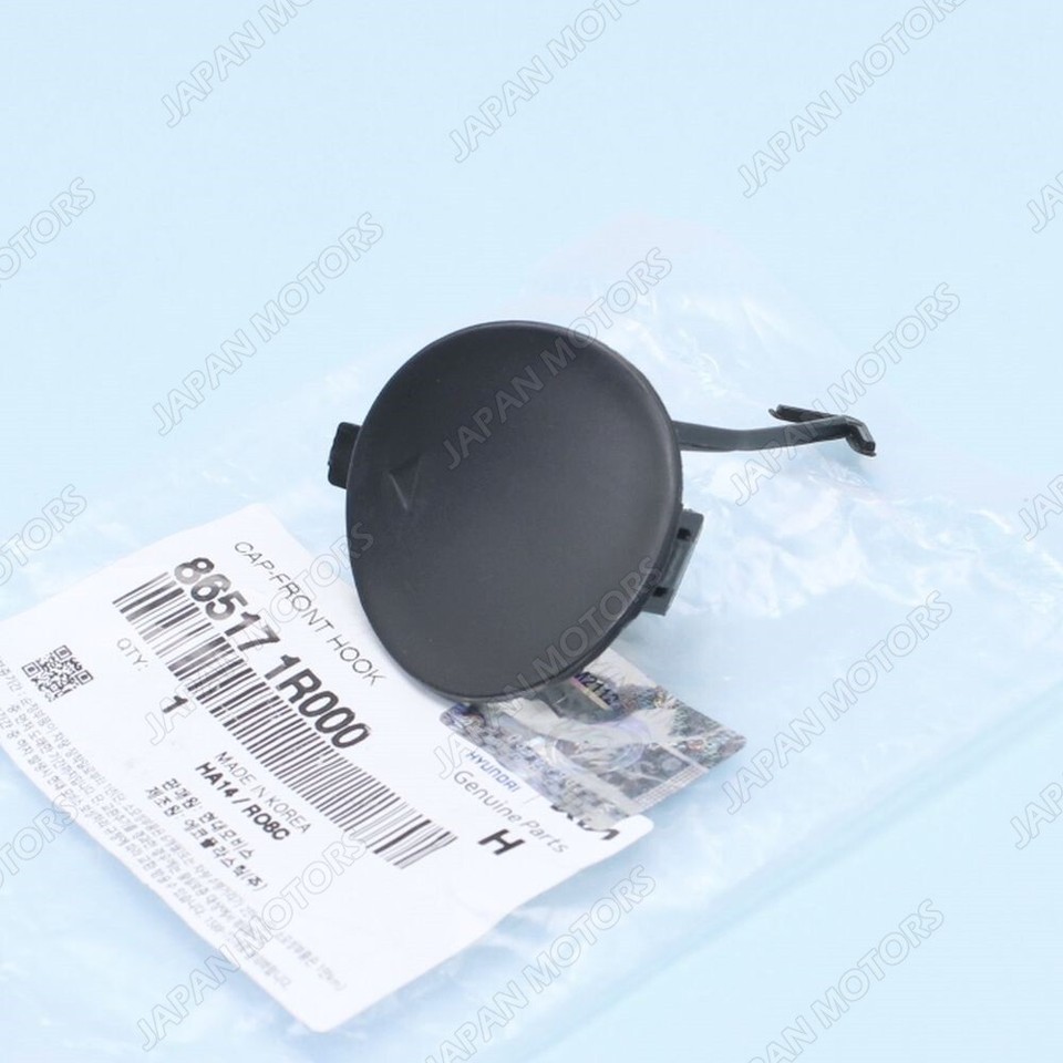 New Genuine Hyundai Cap Front Bumper Tow Hook Eye Plastic Black Cover ...