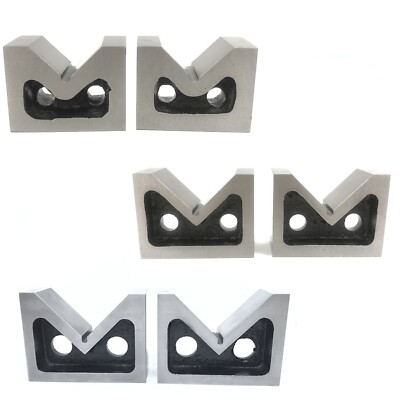 Vee Block V Set 2 Pcs All Sizes 2" 3" 4" Inch Without Clamp Steel Cast ...