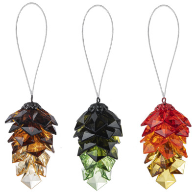 Ganz Crystal Expressions 2 1/2" Acrylic pinecone orn. Select Color ...