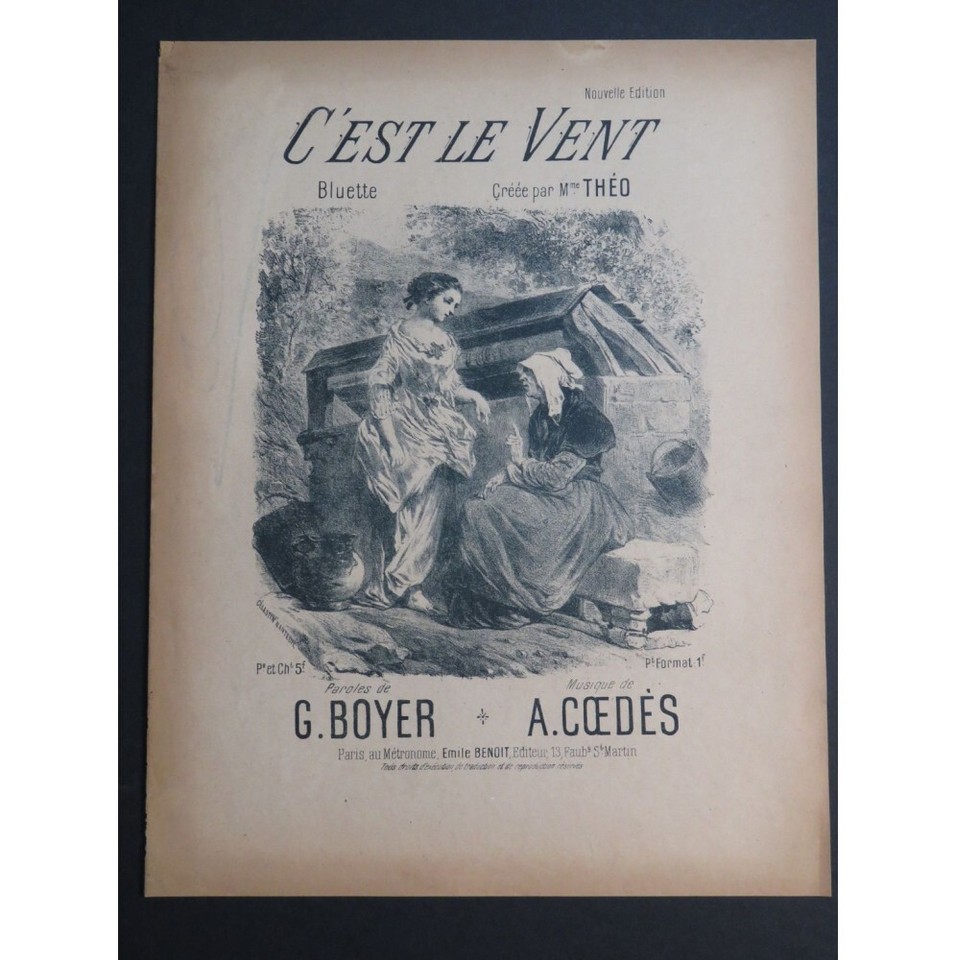 Coedès Auguste C'est Le Vent Song Piano | eBay UK
