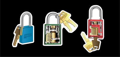 American 1100 Series Stickers - Set of 3 - (Locks, Locksmith Tools) | eBay