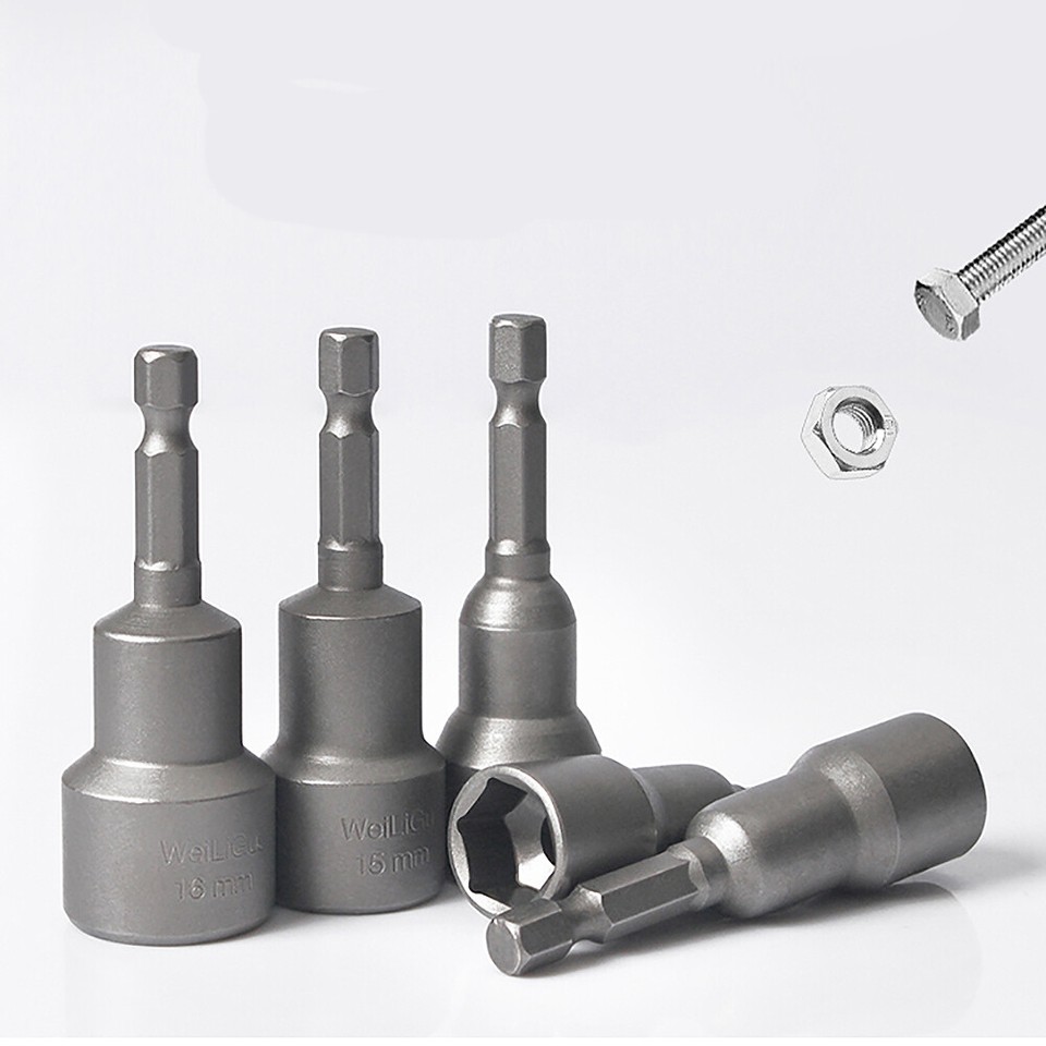 3mm-24mm Nut Driver Set Impact Drill Bit Set 1/4" Hex Magnetic & NON ...